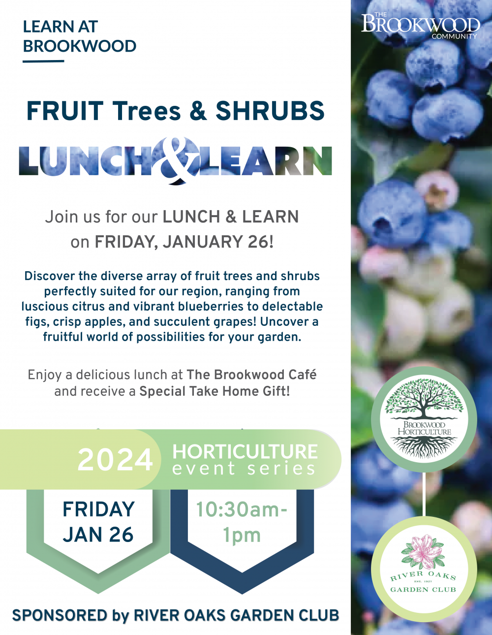 Learn About Fruit Trees & Shrubs with Lunch at Brookwood Community ...